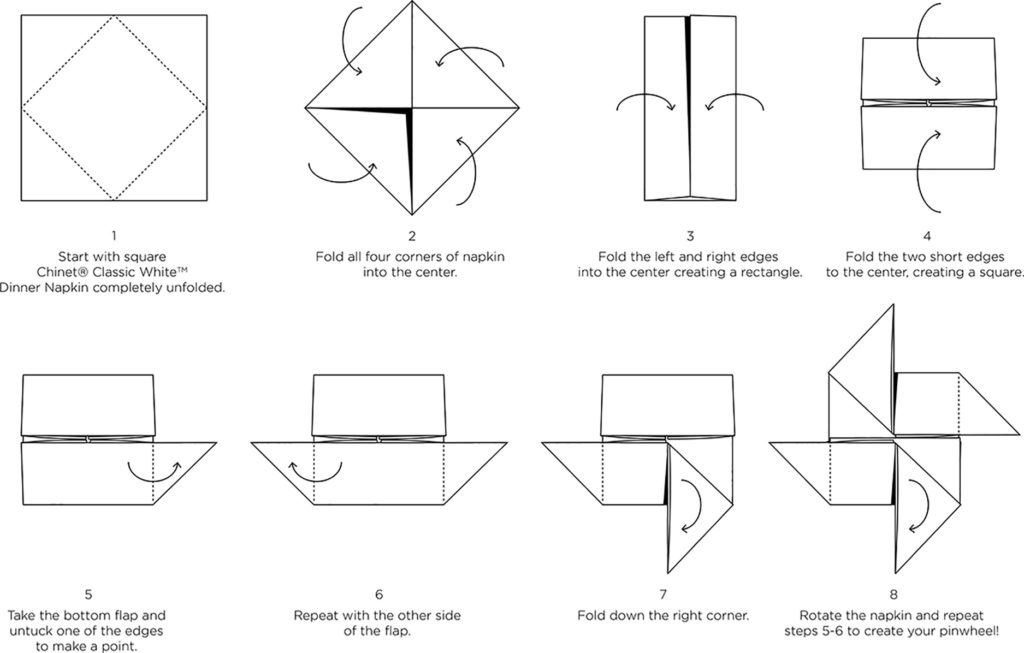 How to Fold a Napkin into a Pinwheel | Chinet®